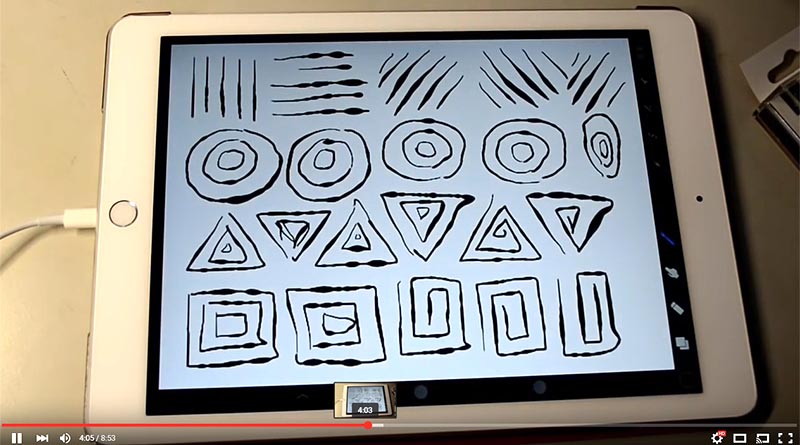 ProCreate and ADONIT JOT TOUCH with PIXELPOINT in iPad Air 2 - Mimi Plant Sky